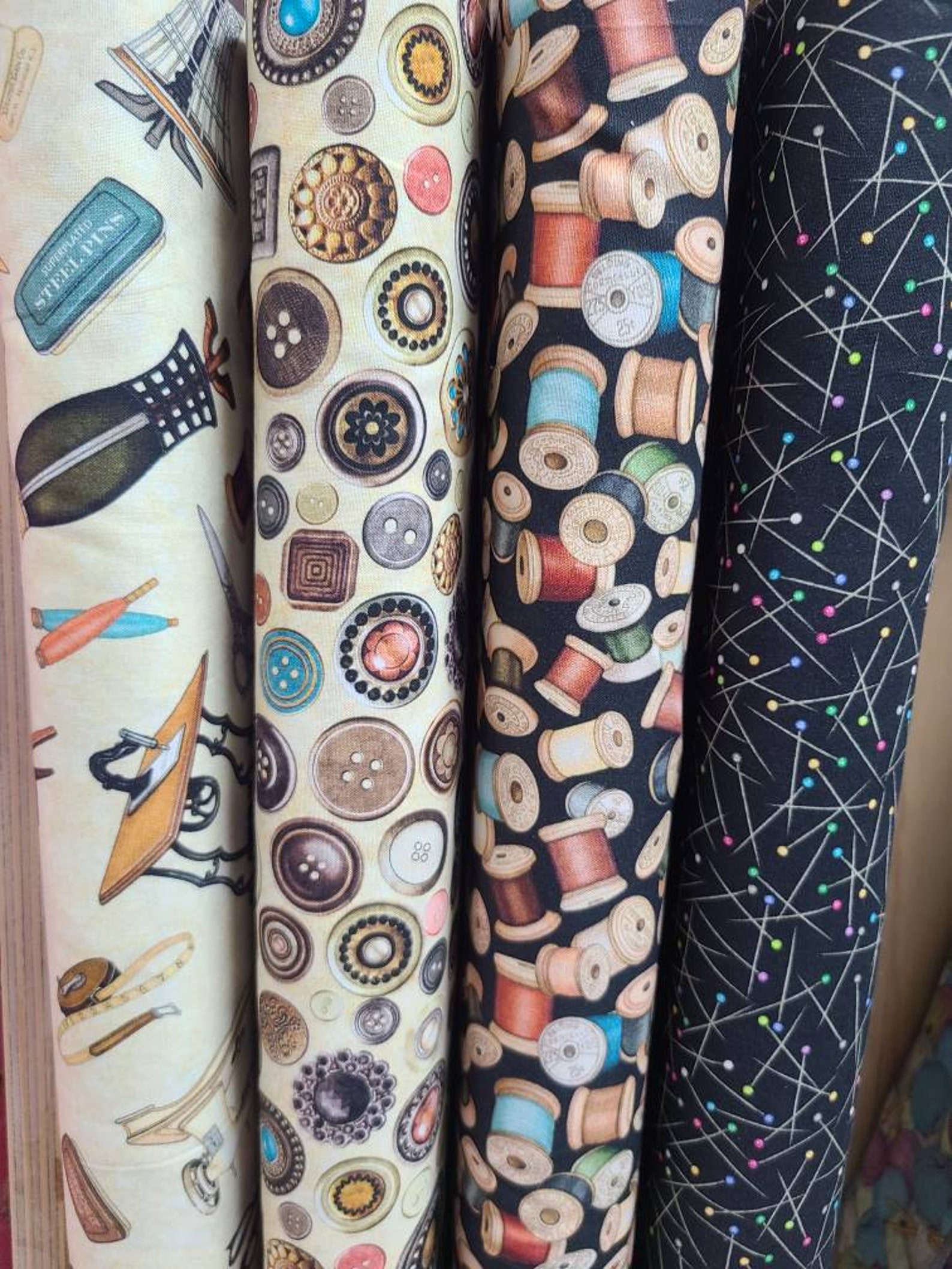 Sewing Notions Fabric Cotton Prints - Etsy UK