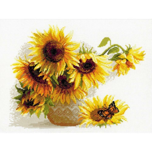 Sunflower Counted Cross Stitch Kit - Etsy