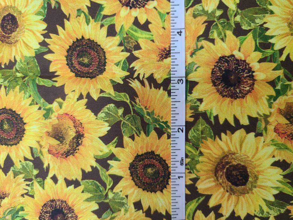 Sunflower Harvest Cotton Fabric Print - Etsy