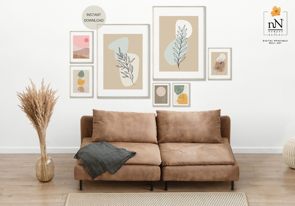 Set of 3 Line Drawing Art, Minimalist Wall Decor, One Line Drawing Art ...