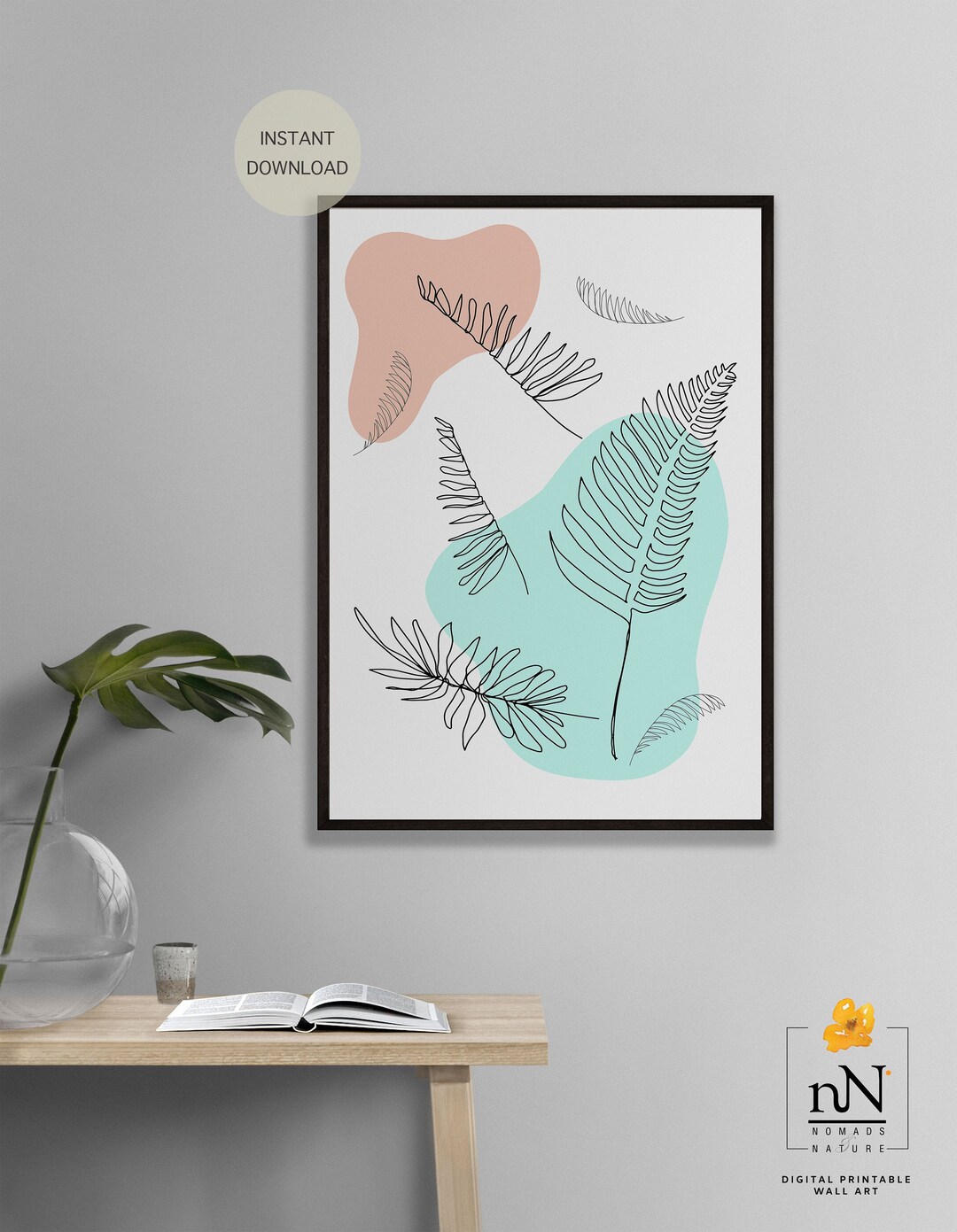 Abstract Line Drawing Printable Wall Art, Abstract Print Wall Art ...