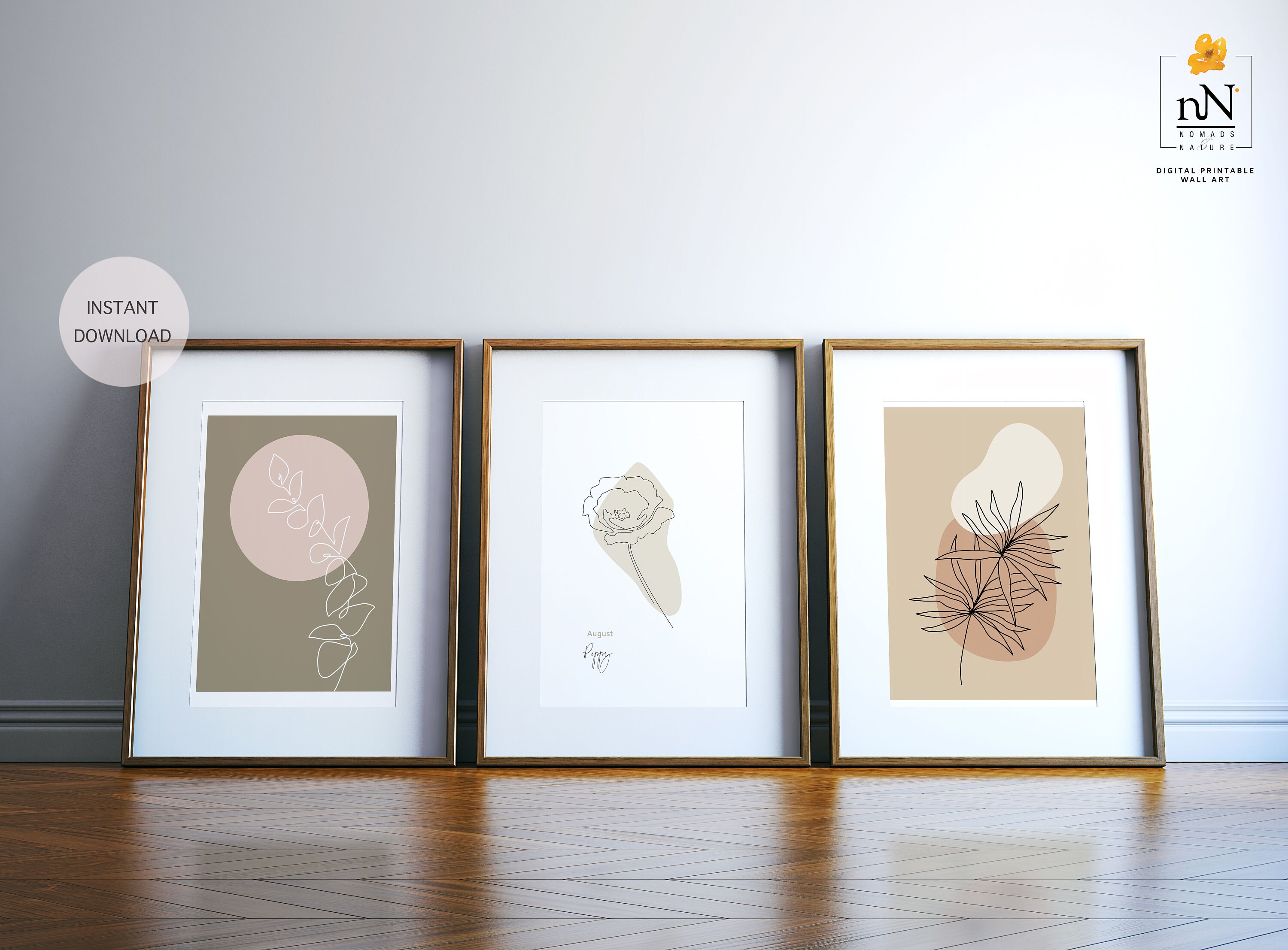 August Flower Line Drawing, Poppy Drawing Art, Minimalist Wall Print ...
