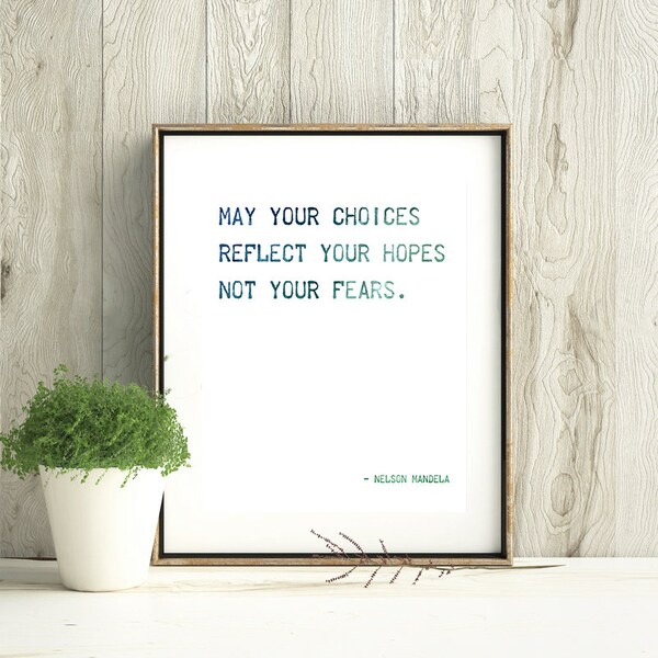 Nelson Mandela Quote - Etsy