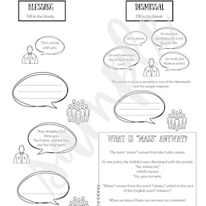 Parts of the Mass Worksheet, Catholic Mass Worksheet - Etsy