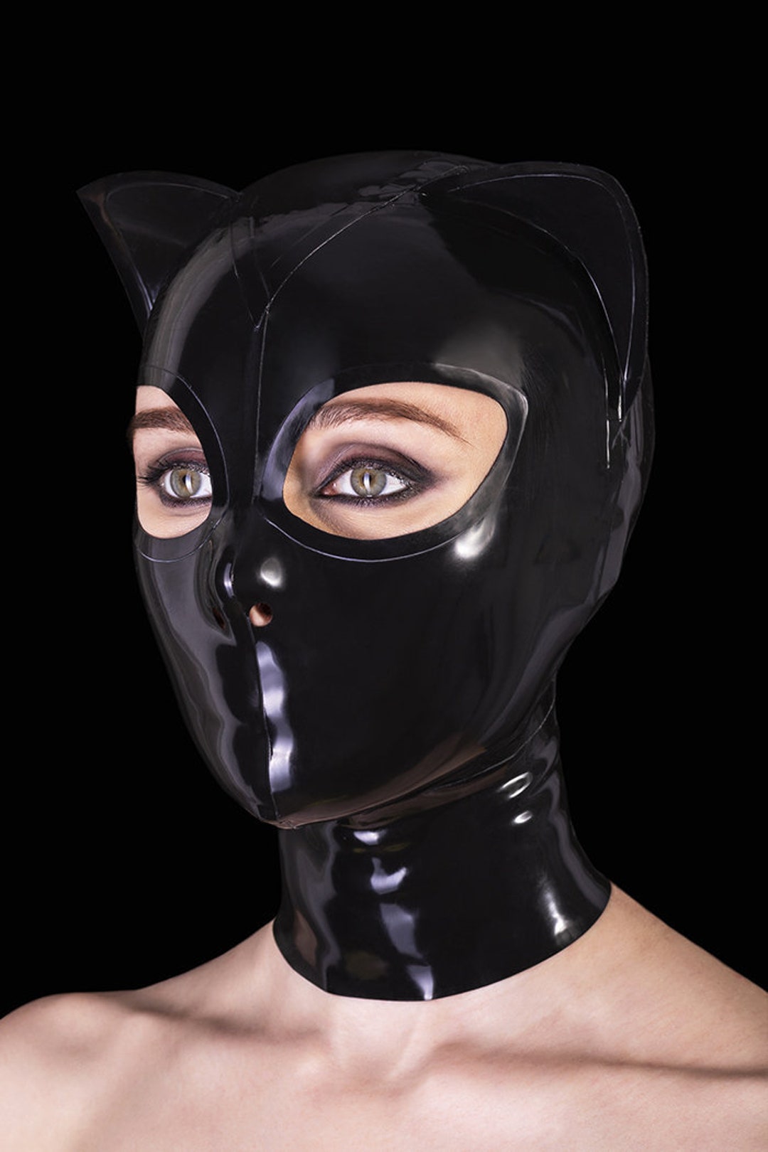 Latex Cat Mask With Closed Mouth Etsy