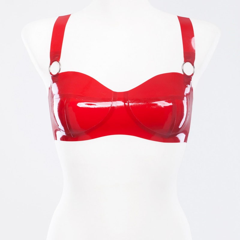 Latex Bra Red - Etsy