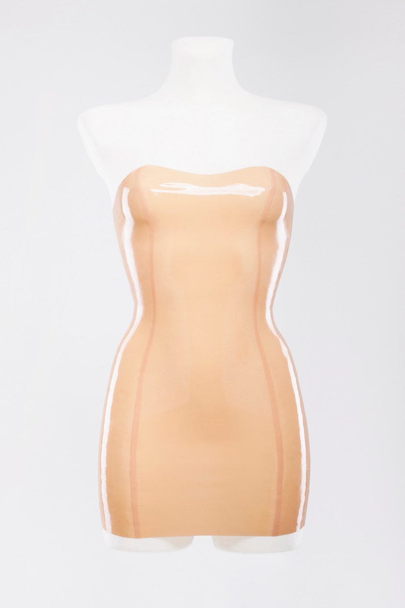 Latex Strapless Tube Dress | Etsy