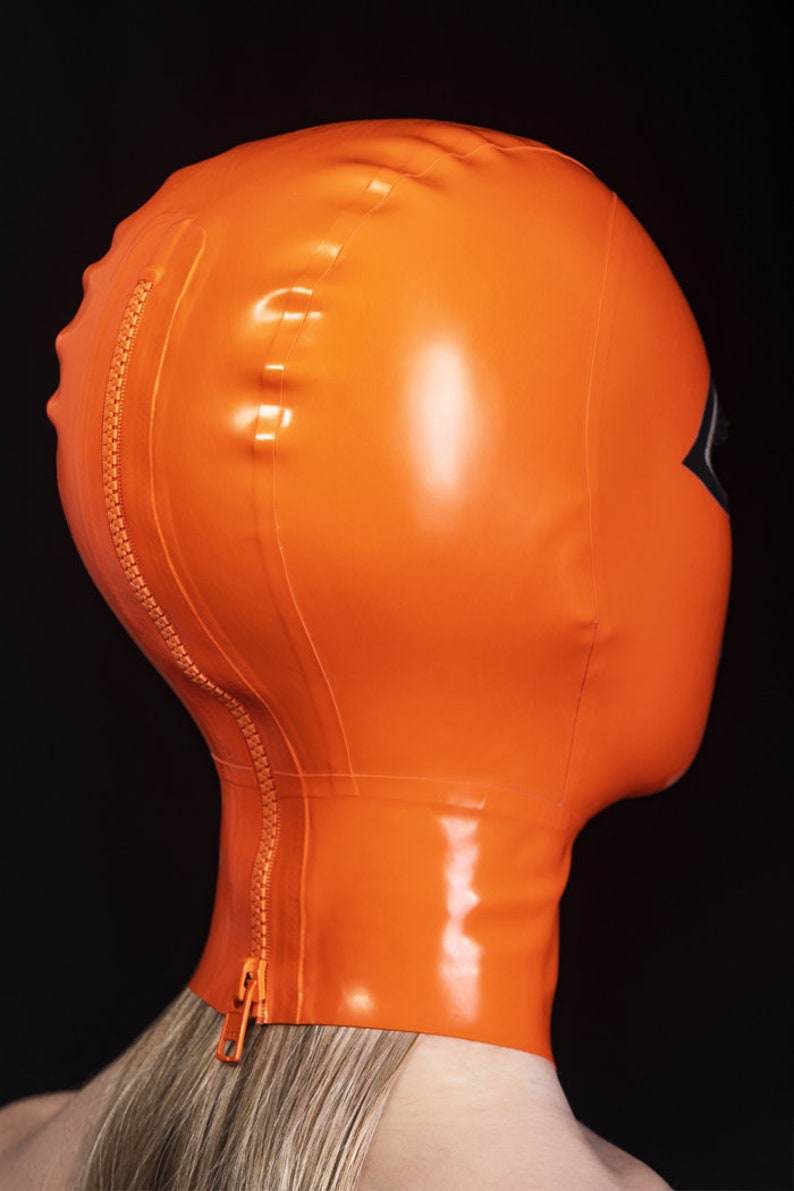 Latex Mask With Back Zipper and Contrasting Eyes and Mouth - Etsy