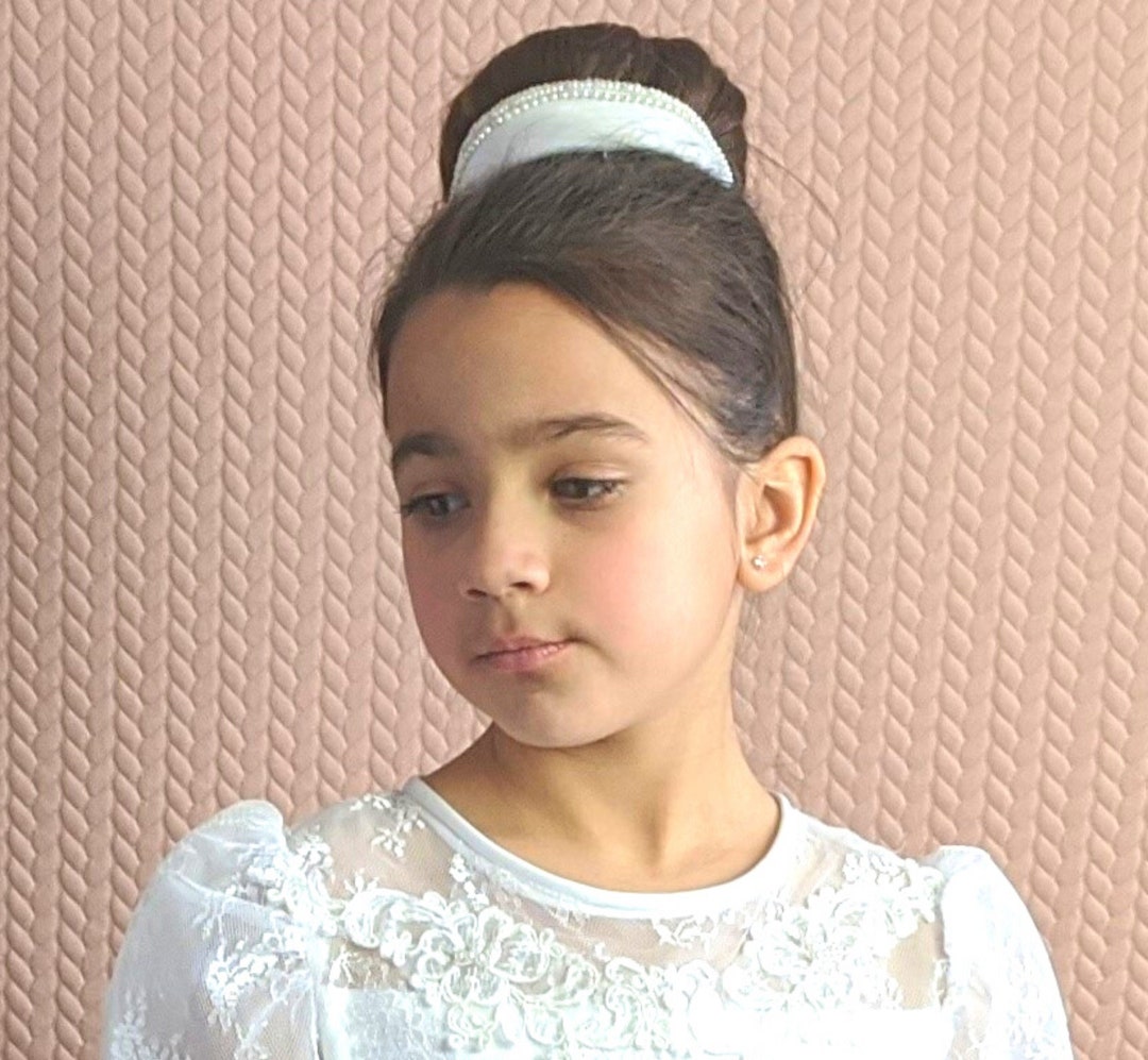 First Communion Elegant Headpiece Tiara Crown Simple Crystals Pearls ...