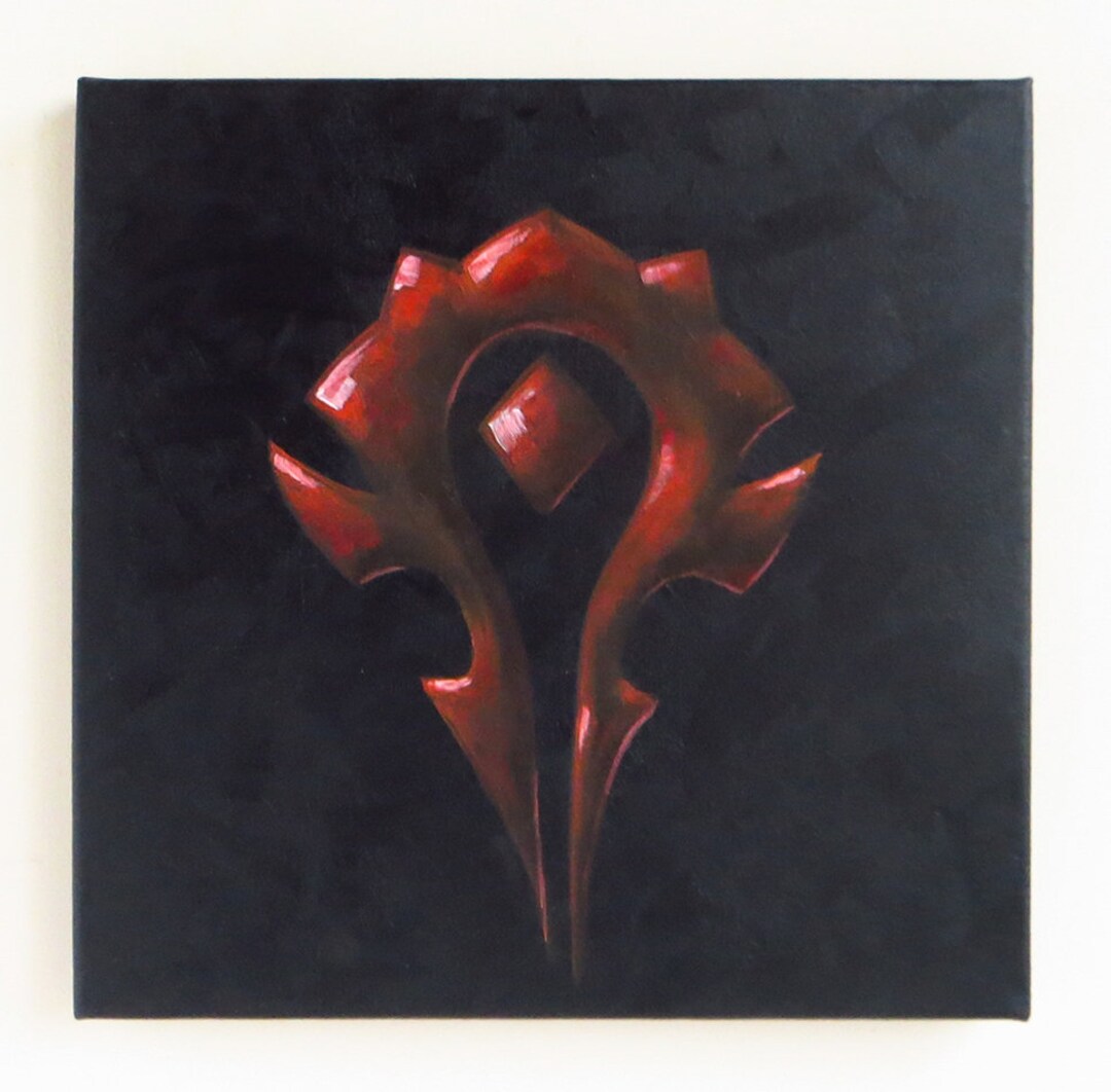 Horde Symbol Original Oil Painting on Canvas 25x25 Cm - Etsy UK