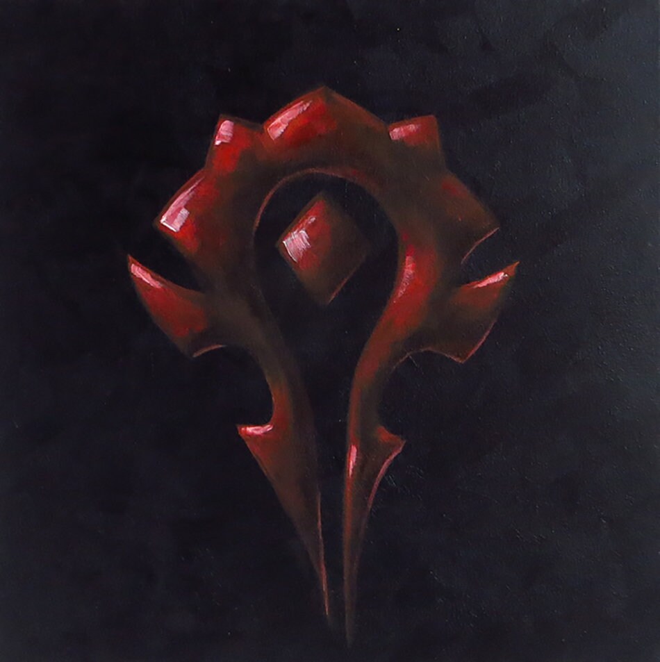 Horde Symbol Original Oil Painting on Canvas 25x25 Cm - Etsy UK