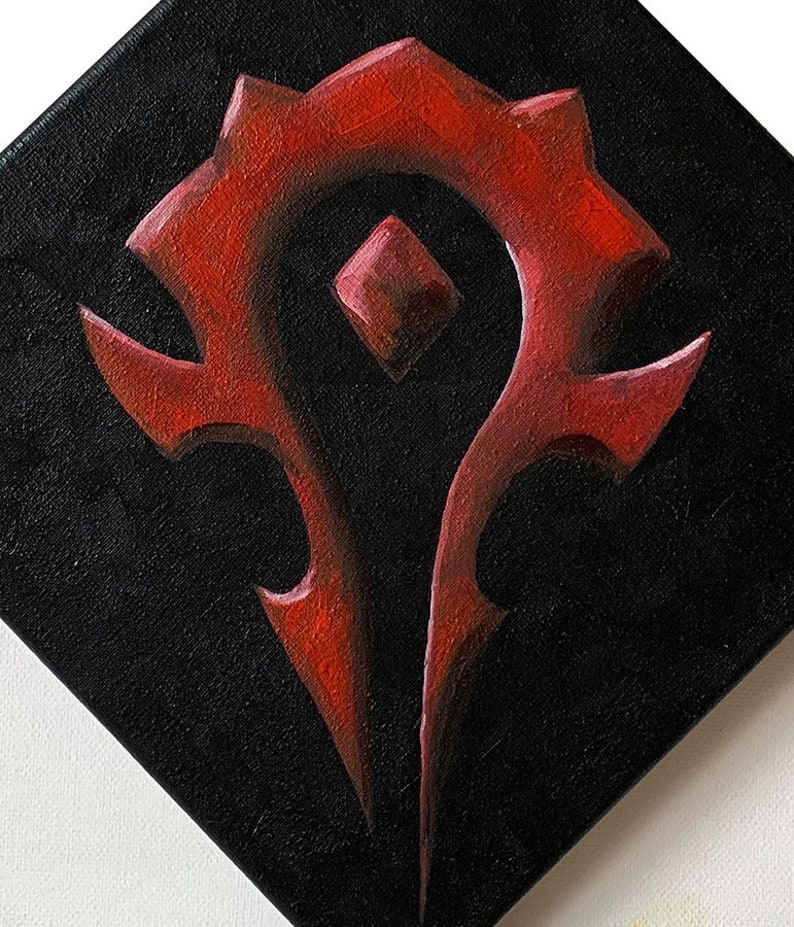 Horde Symbol Original Oil Painting on Canvas 20x20 Cm - Etsy