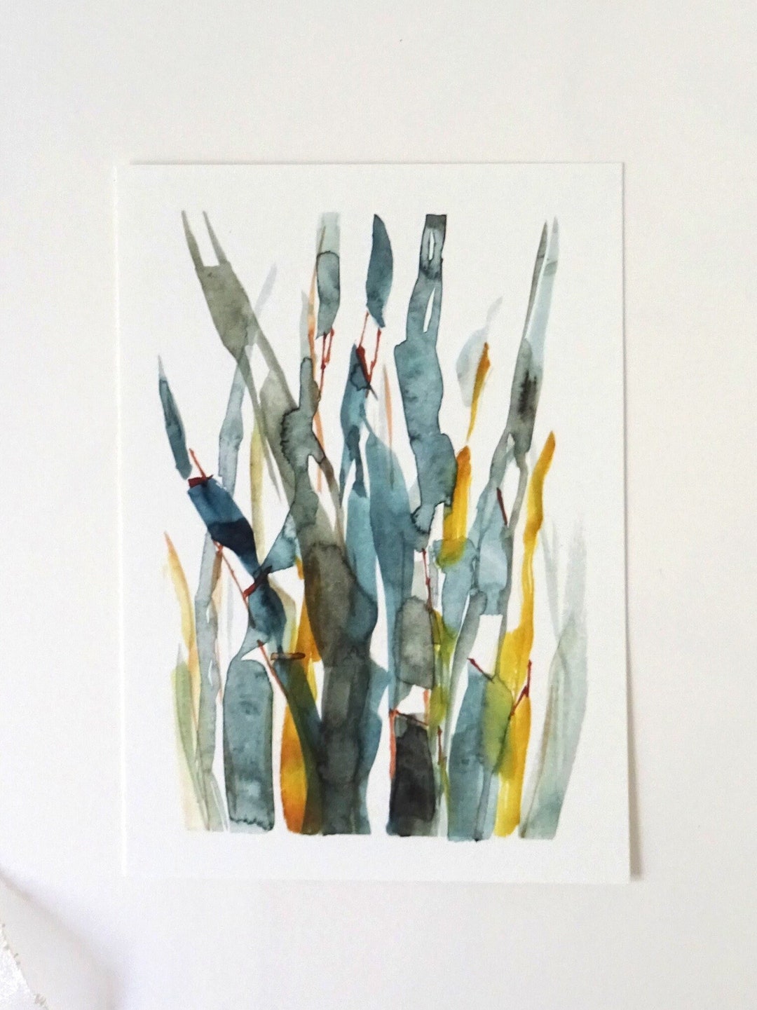 Postcard Reed Grass Watercolor A6 - Etsy