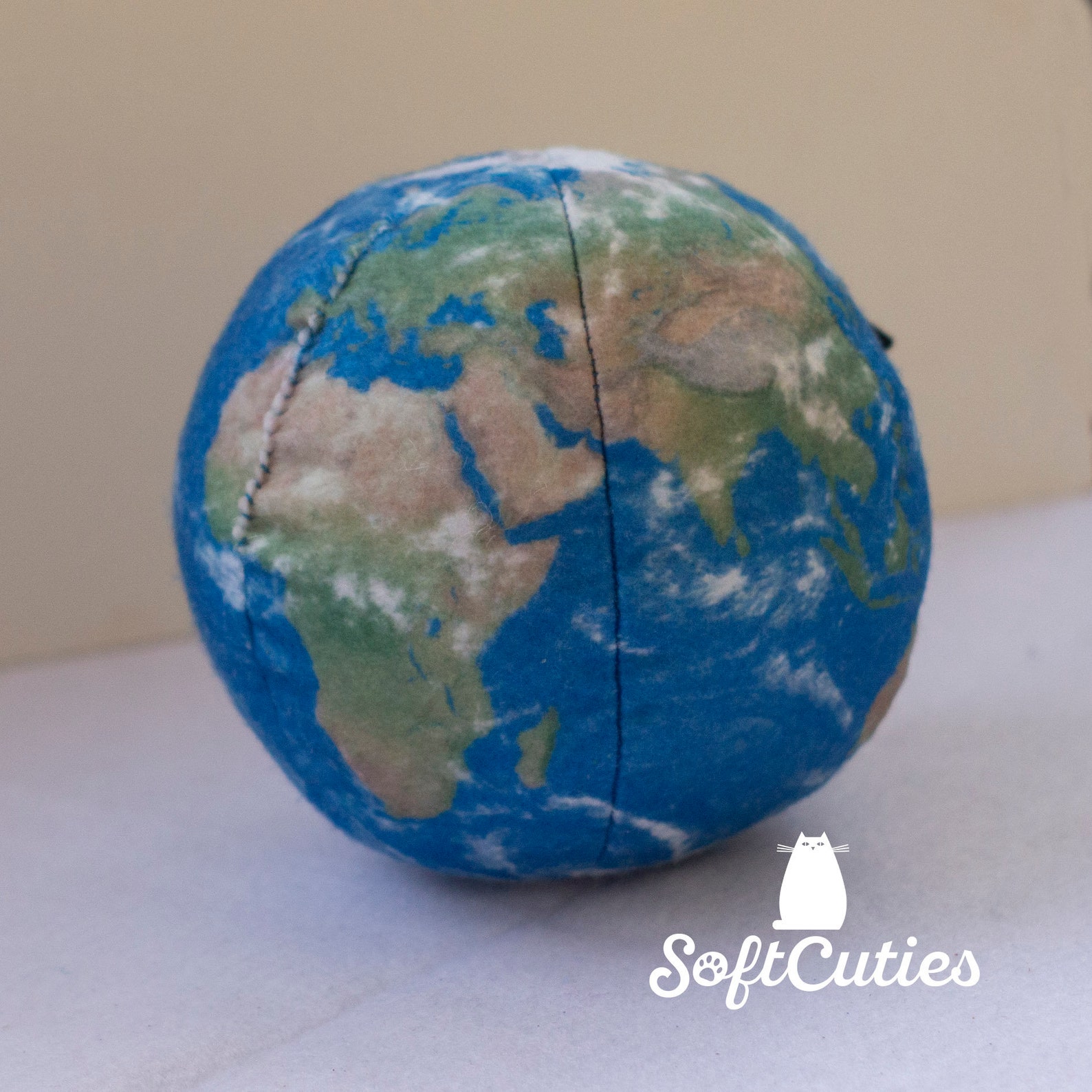 Made to Order. Earth and Mars Soft Toys. Solar System. Toy Globe. Felt ...