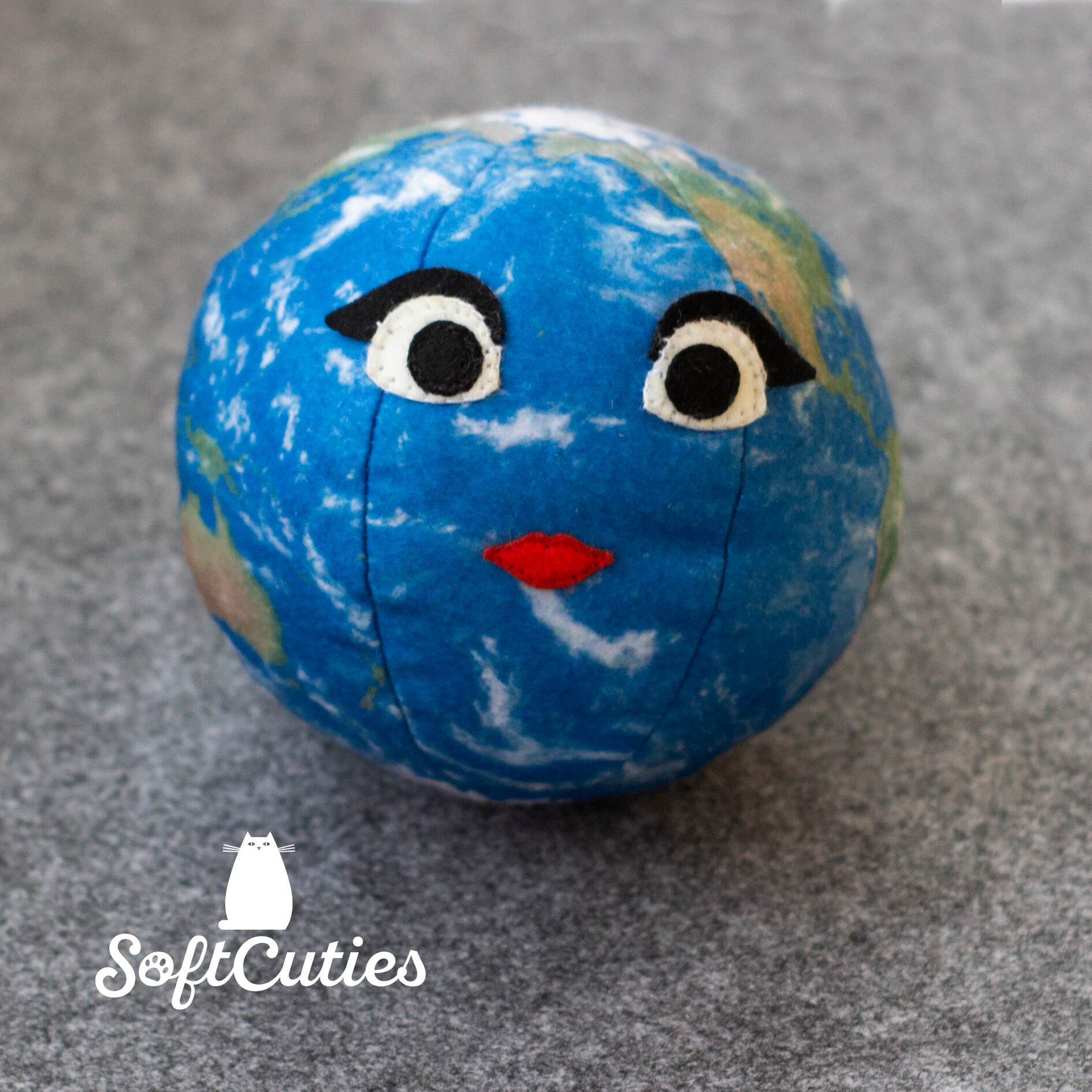 Made to Order. Earth and Mars Soft Toys. Solar System. Toy Globe. Felt ...