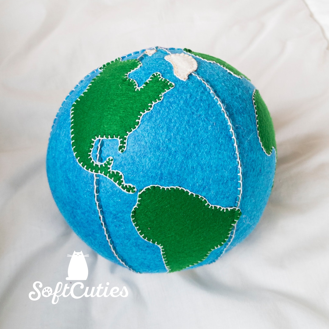 Earth Soft Toy. Felt Globe. Green Planet. Toy Planet. - Etsy