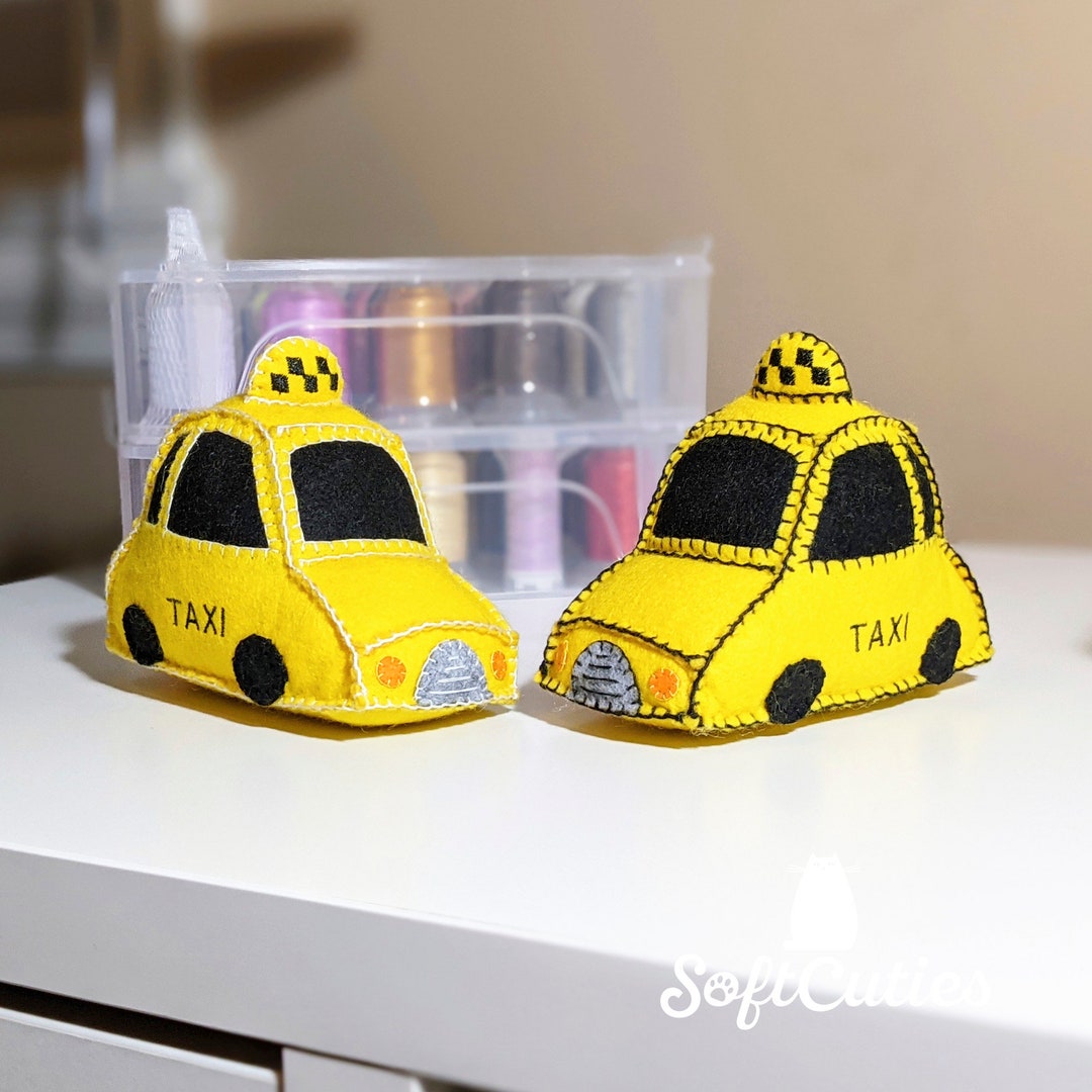 Toy Taxi. Taxi Soft Toy. Felt Car. Stuffed Car. - Etsy