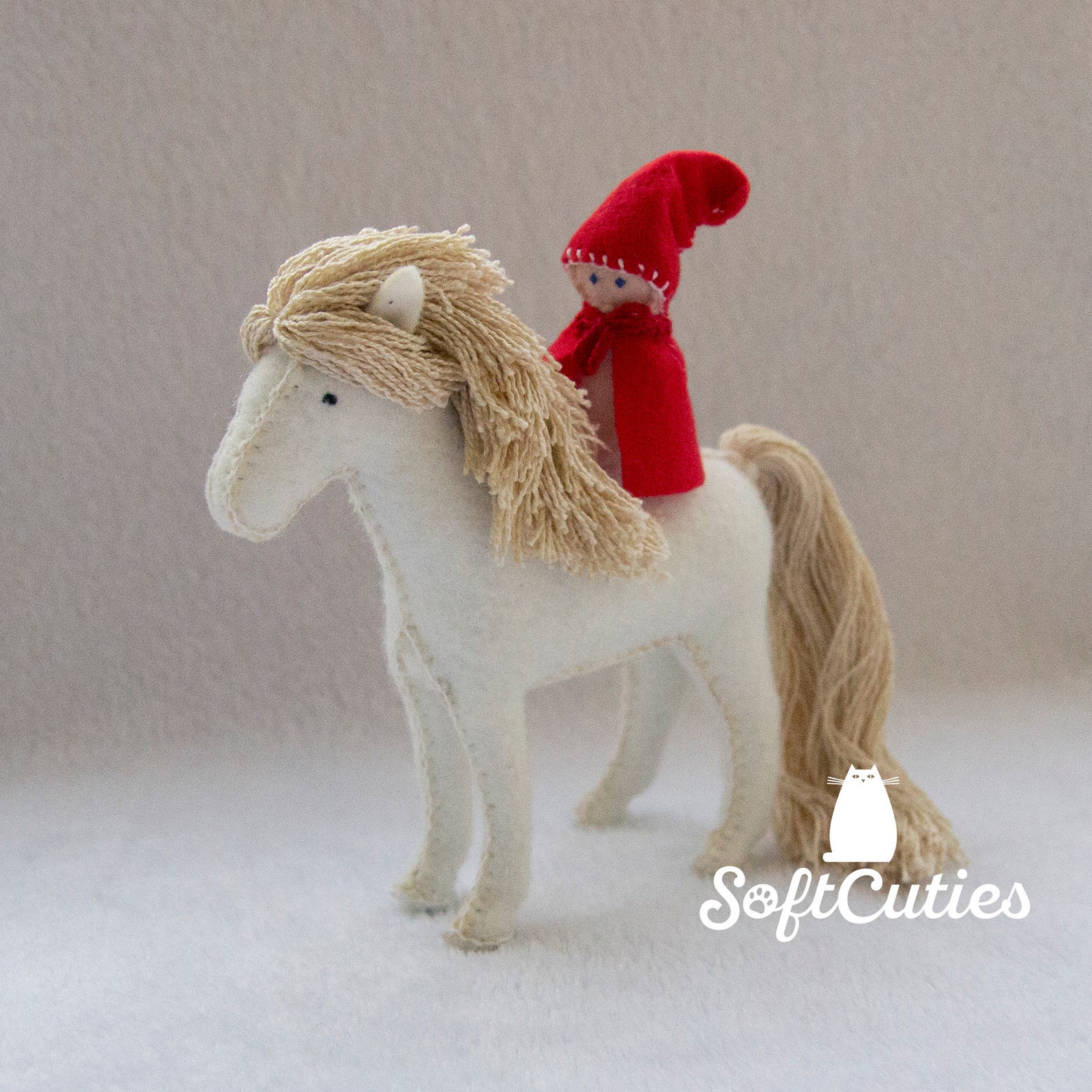 Felt Horse, Soft Toy Felt Animal. Toy Horse. Wool Stuffed Toy - Etsy
