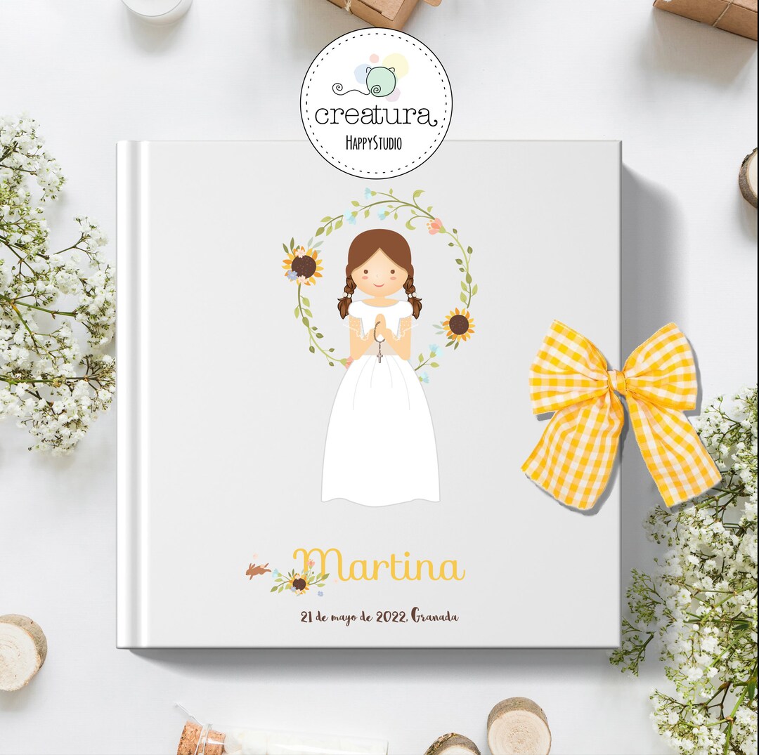 Sunflower First Communion Photo Album for Girls or Sisters / Country ...