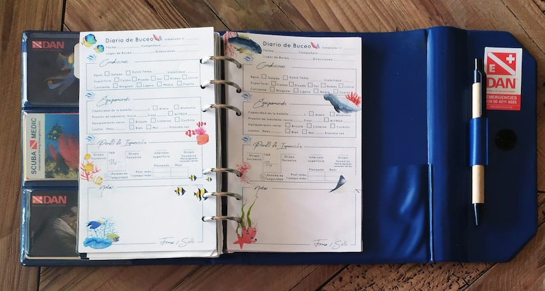 Digital Pages SCUBA Dive Logbook, Divers Log Book, A5 Divelog Sheets ...