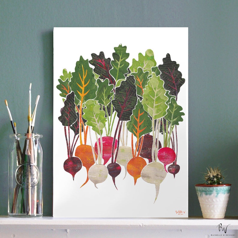 Beetroot Vegetable Illustration Print A3 or A4 Size | Etsy