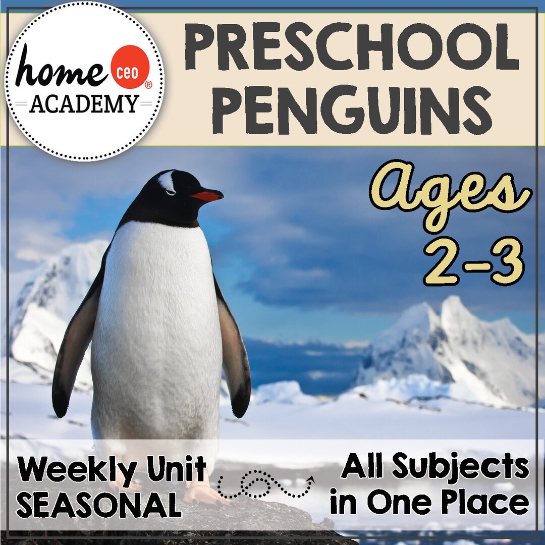 Preschool Homeschool Penguin Unit - Etsy