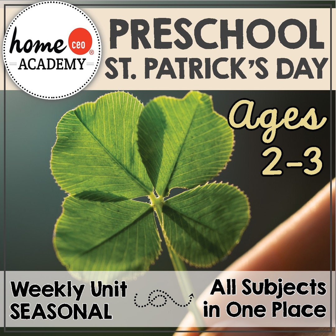 Preschool Homeschool St. Patricks Day Unit - Etsy
