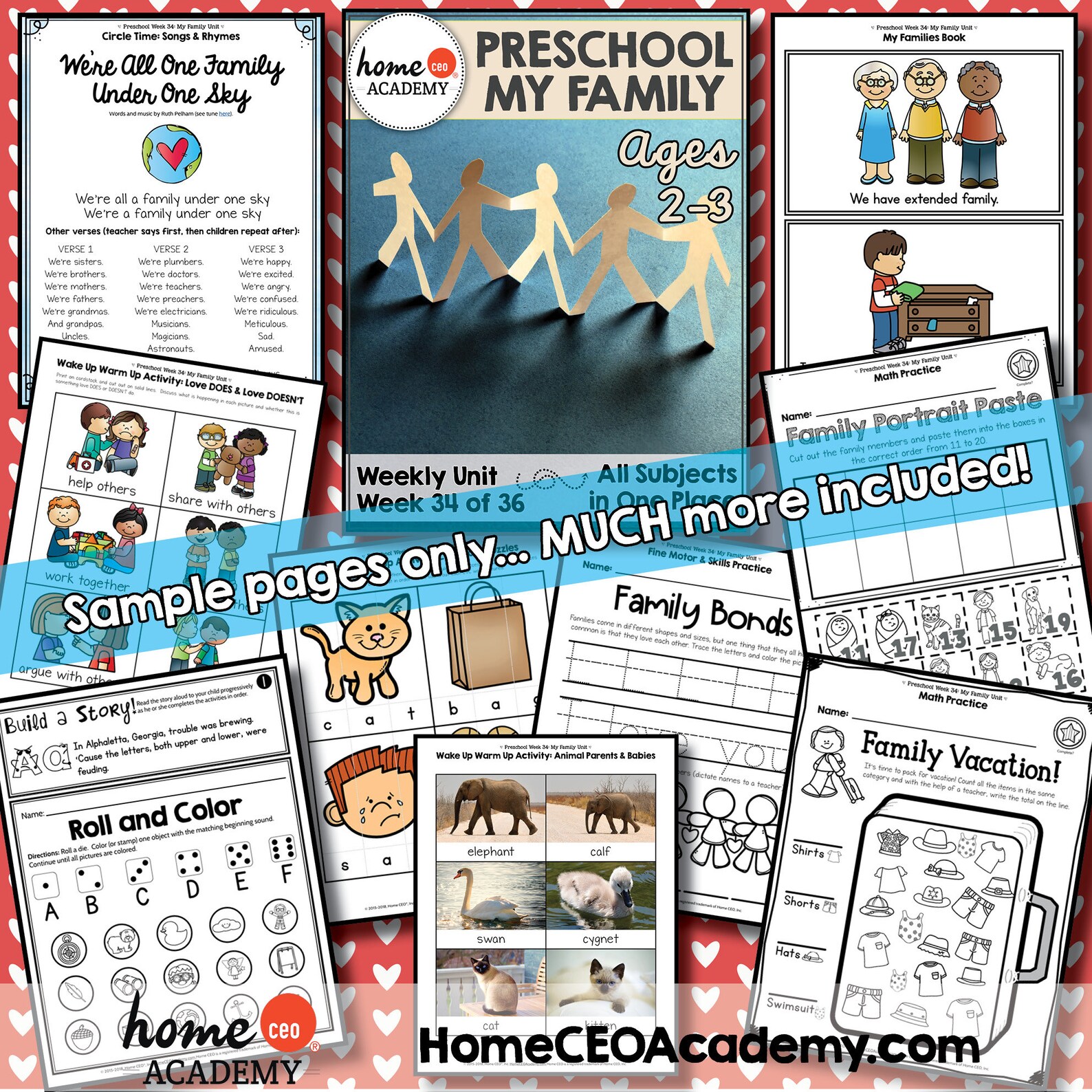 Preschool Homeschool My Family Unit - Etsy