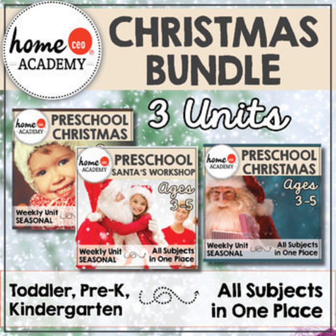 Preschool Homeschool Christmas Bundle - Etsy
