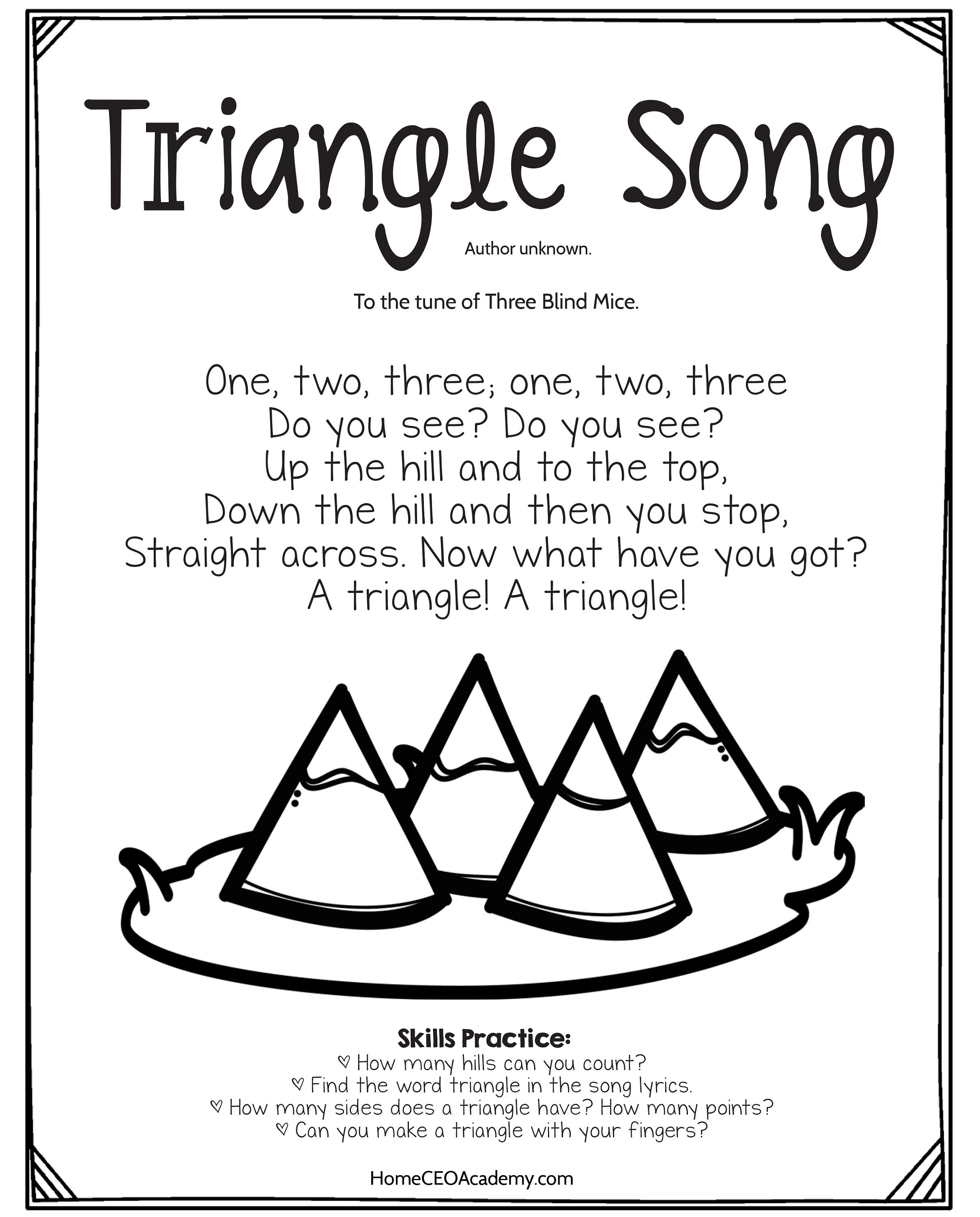 Preschool Homeschool Triangle Unit - Etsy