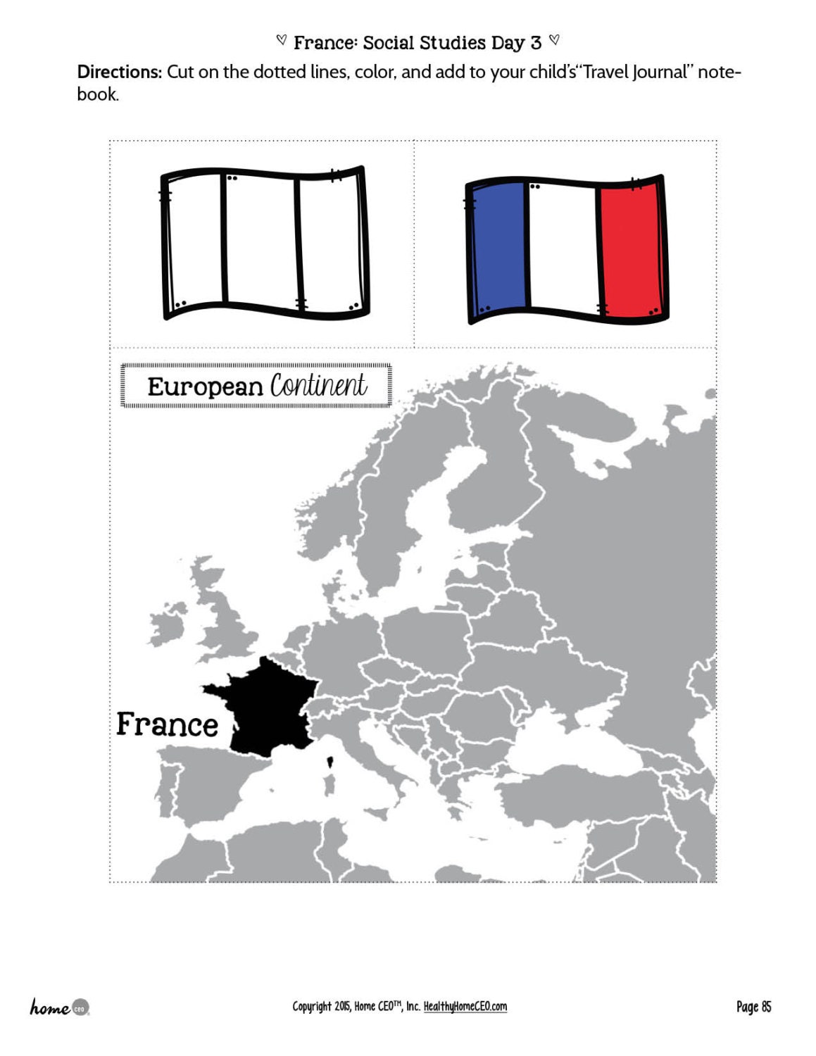 Preschool Homeschool France Unit - Etsy