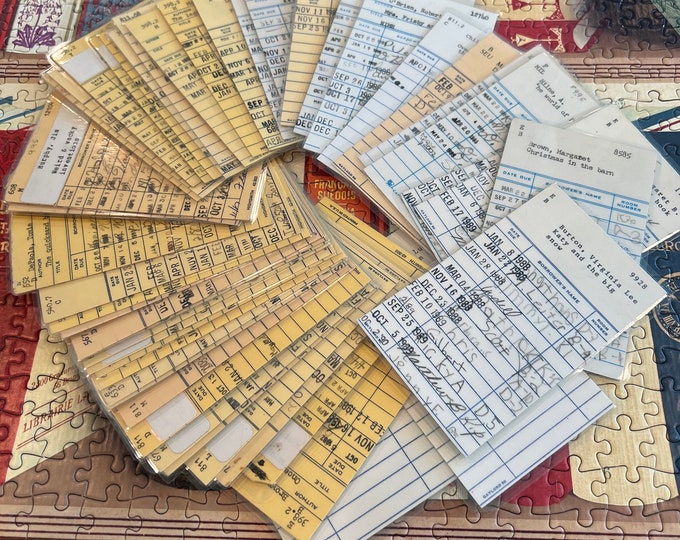 Vintage Library Checkout Card (2 per Order) - Etsy