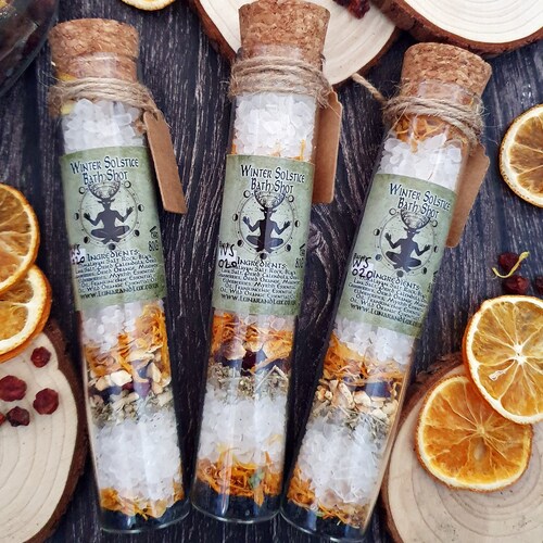 Winter Solstice Bath Salt Tube Yuletide Gift Witchy Gift - Etsy UK