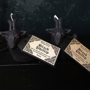 Black Phillip Goat Candle, Satanic Goat Gift, Occult Candle, Witchy ...
