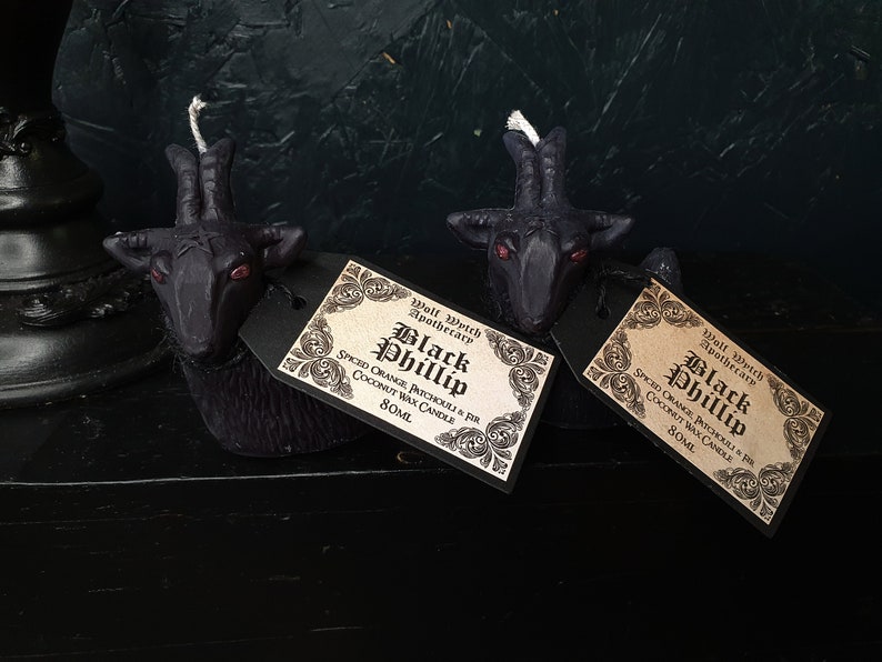 Black Phillip Goat Candle Satanic Goat Gift Occult Candle - Etsy