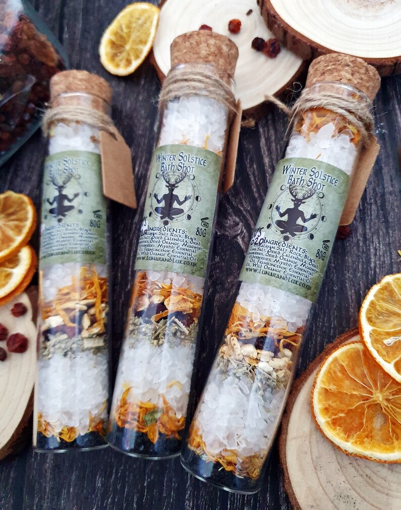 Winter Solstice Bath Salt Tube Yuletide Gift Witchy Gift | Etsy