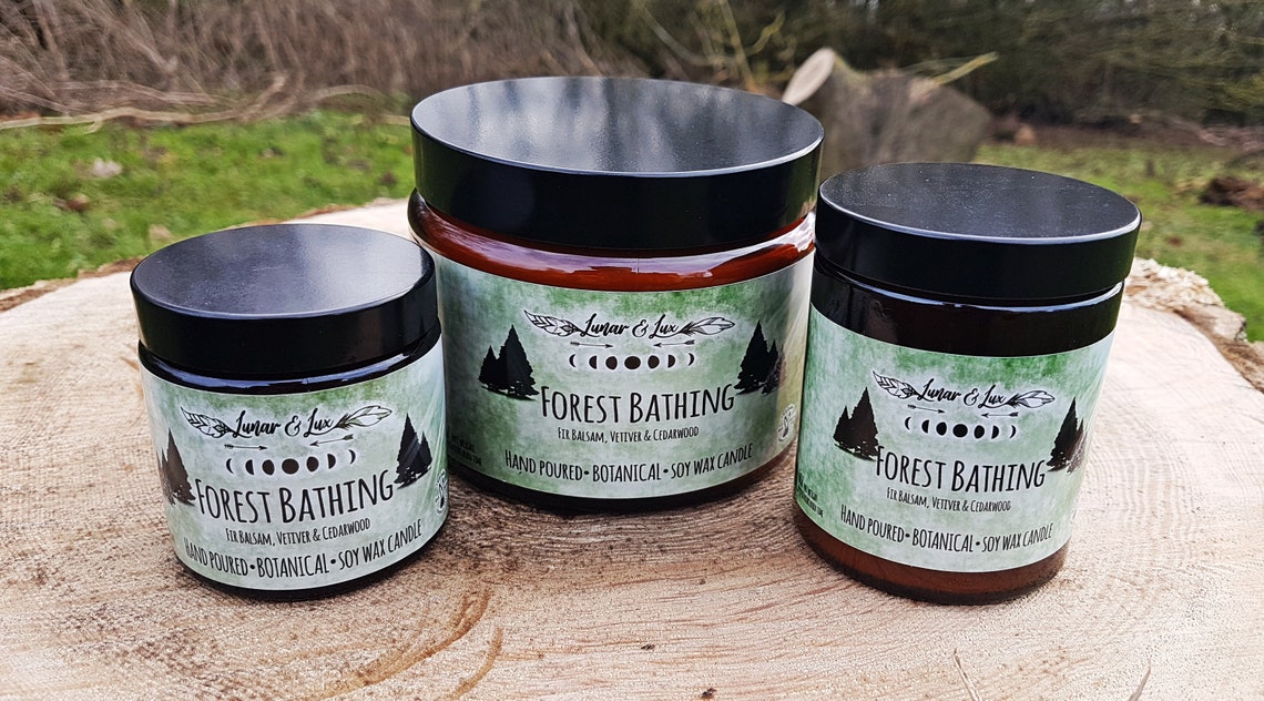 Forest Bathing Candle / Woodland Candle Vegan Candle Gift - Etsy UK