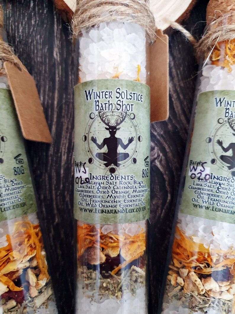 Winter Solstice Bath Salt Tube Yuletide Gift Witchy Gift | Etsy