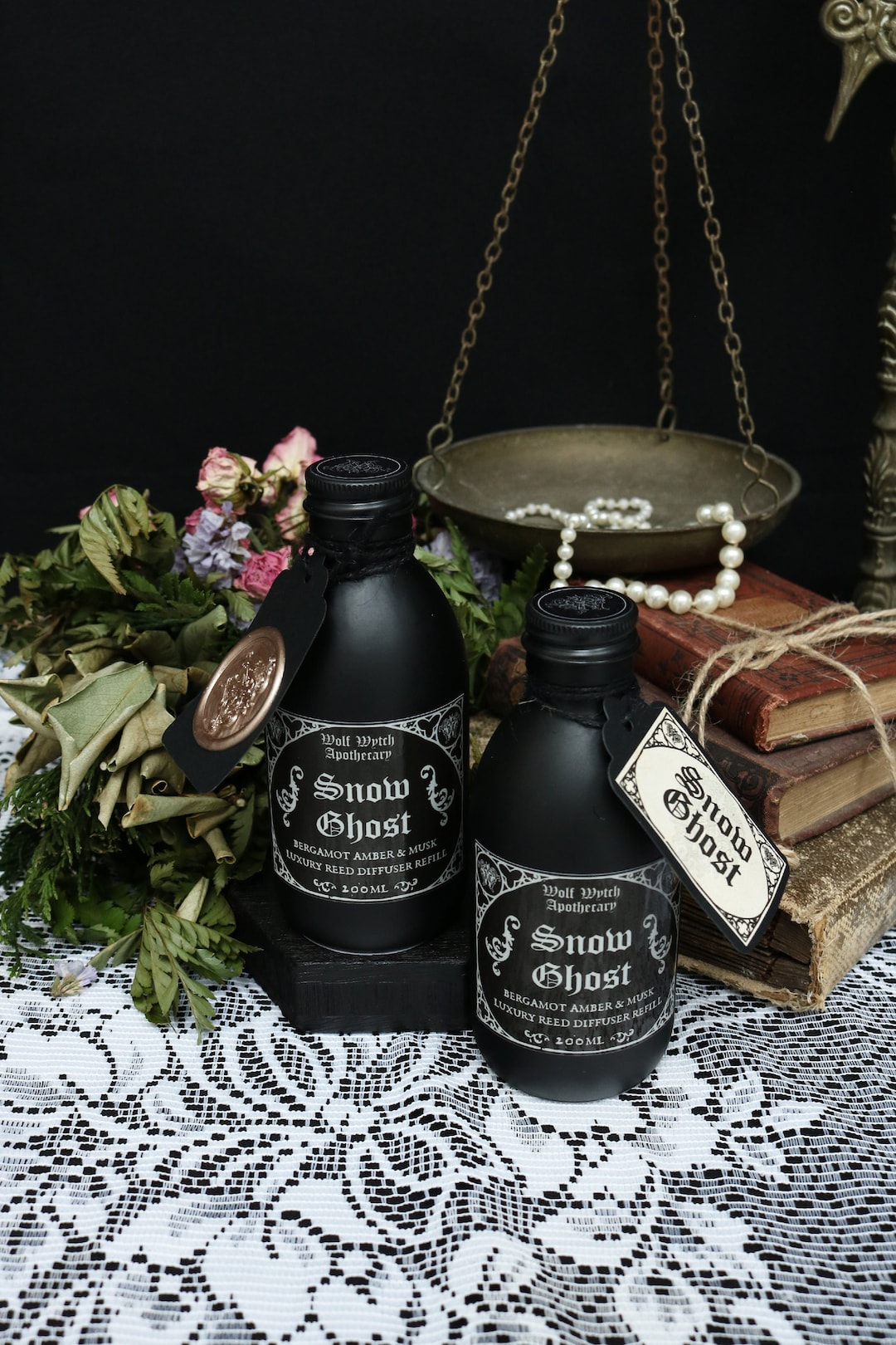 Amber Scented Reed Diffuser, Gothic Home Decor Wedding Gift, Unique ...