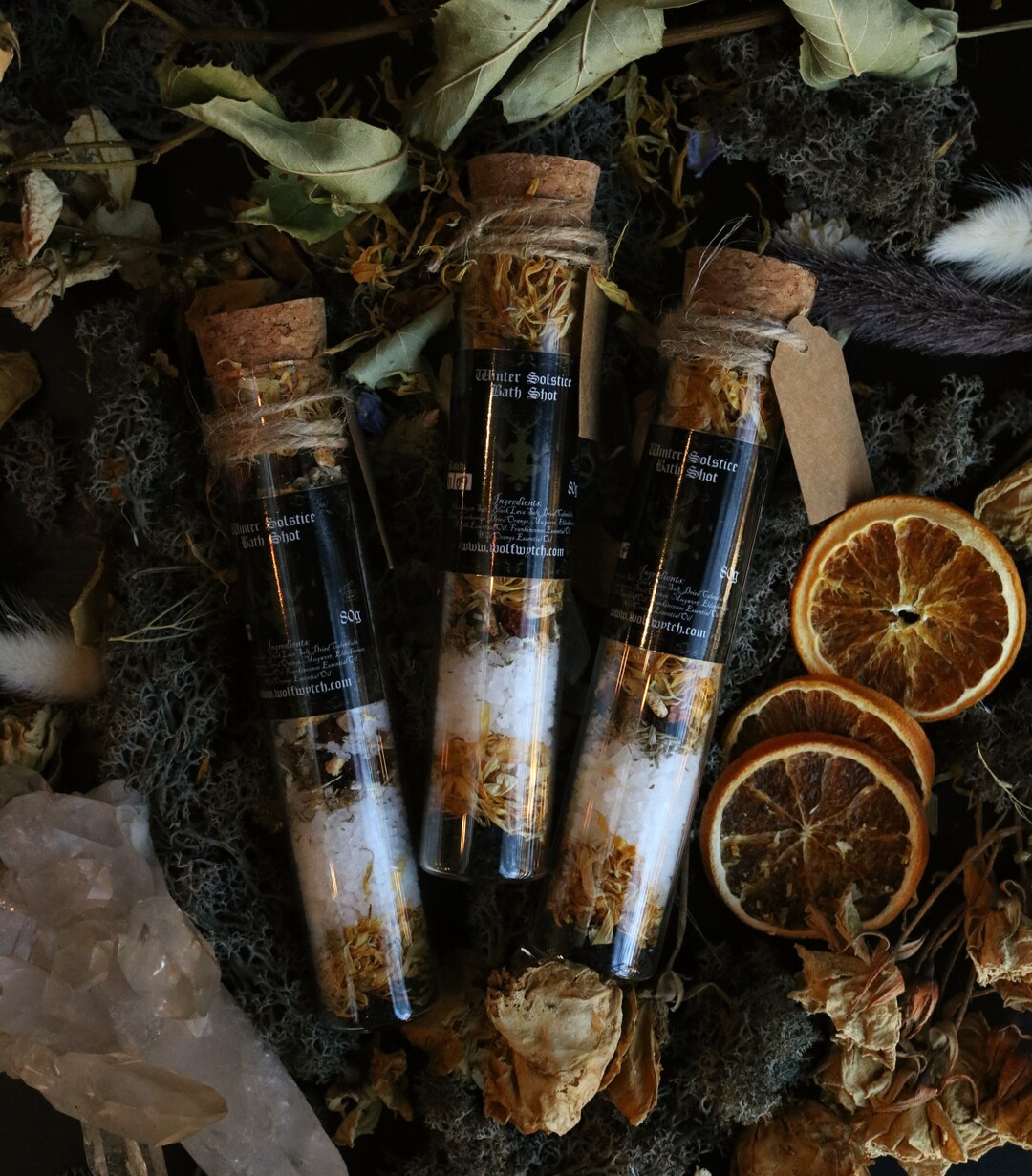 Winter Solstice Bath Salt Tube, Yuletide Gift, Witchy Gift, Click for ...