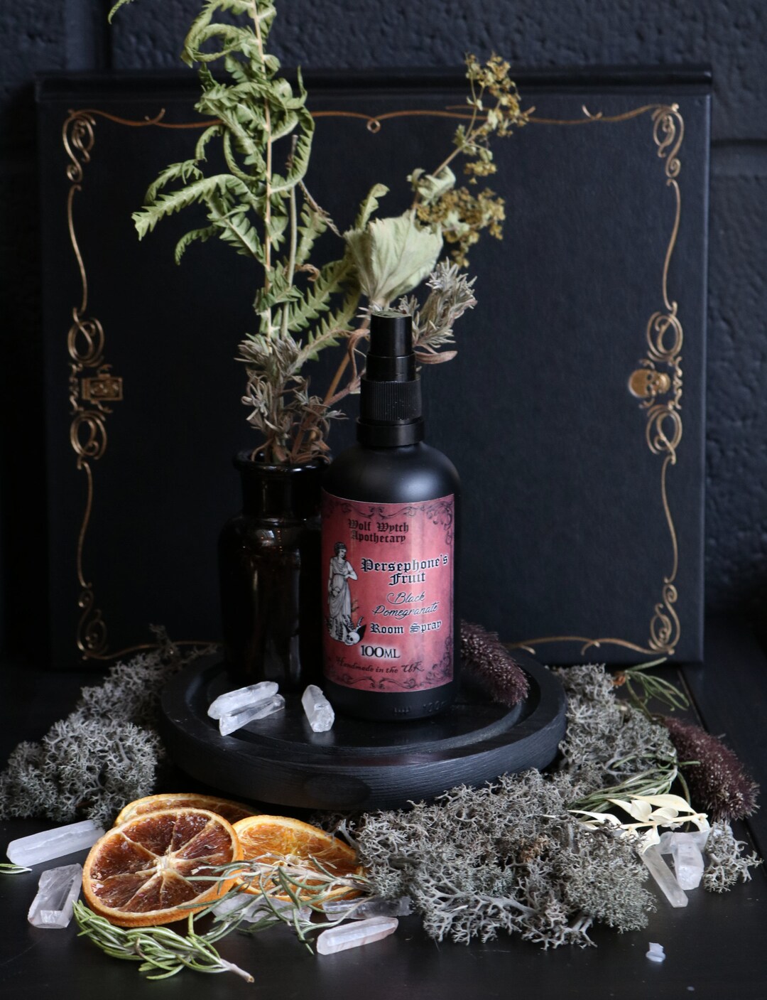 Persephone's Fruit Pomegranate Room Spray, Triple Goddess Gift, Crystal ...