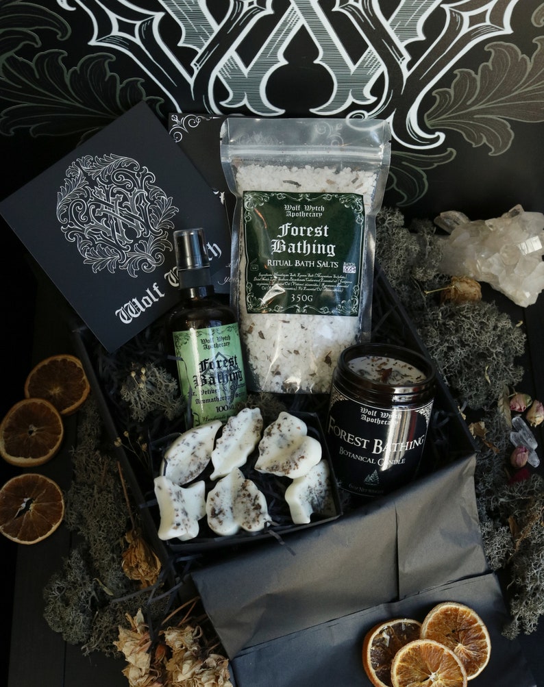 Forest Bathing Gift Box, Vegan Candle Set, Spiritual Gift Box, Hedge ...