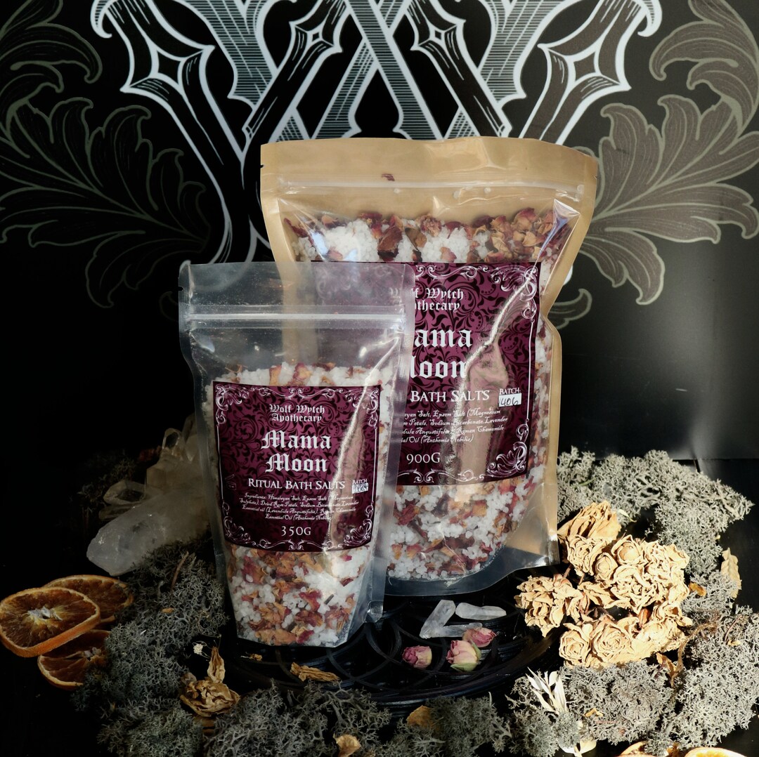 Full Moon Dried Flower Bath Soak, Vegan Rose Petal Bath Gift, Chamomile ...
