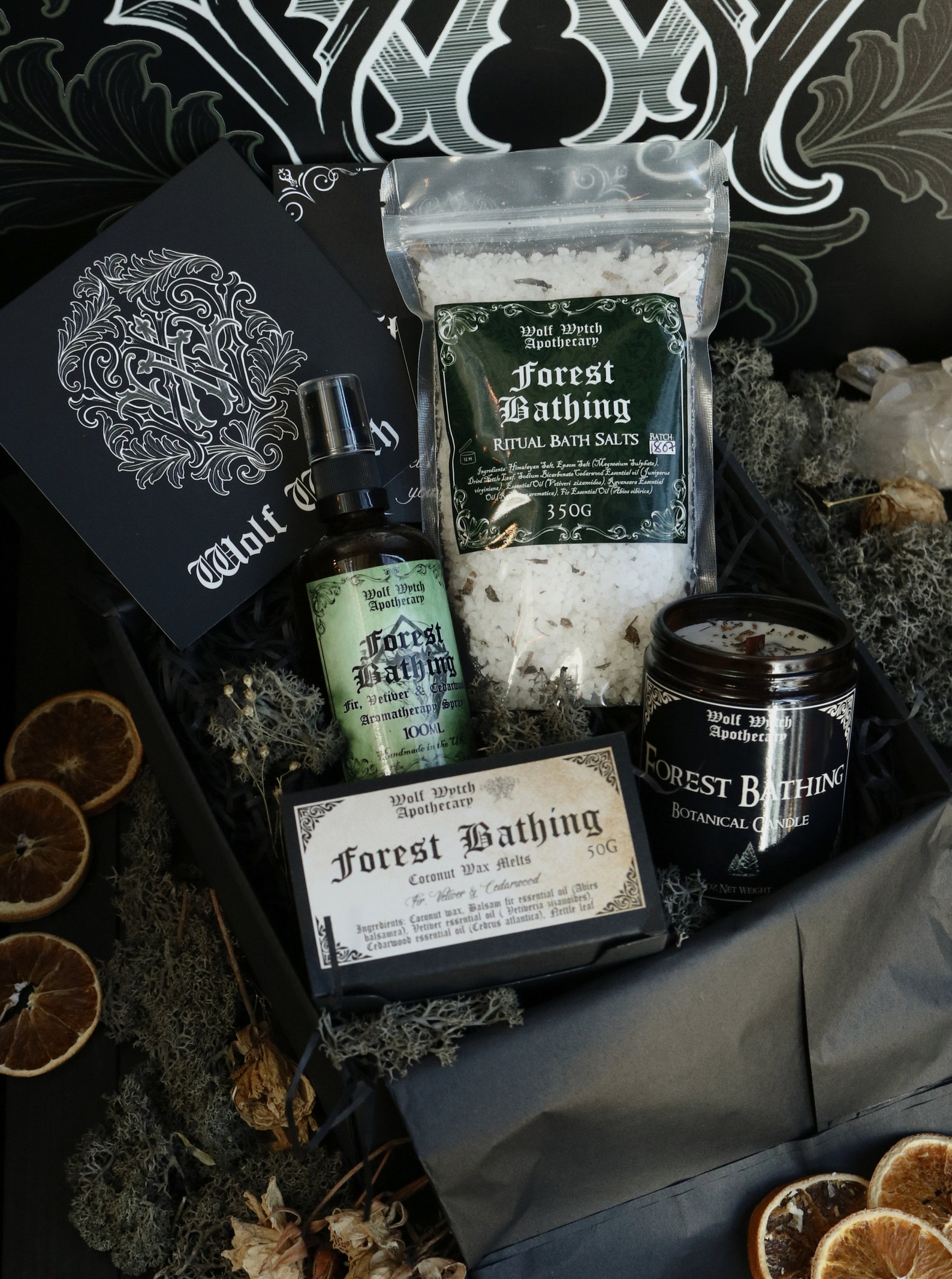 Forest Bathing Gift Box, Vegan Candle Set, Spiritual Gift Box, Hedge ...