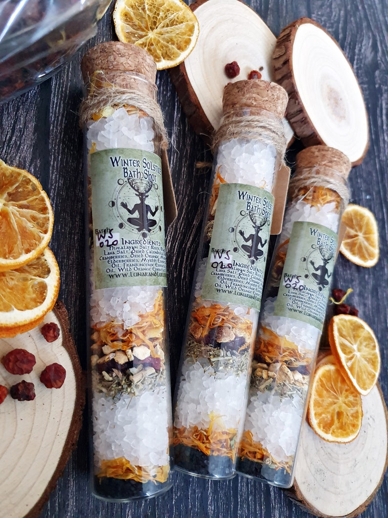 Winter Solstice Bath Salt Tube Yuletide Gift Witchy Gift | Etsy
