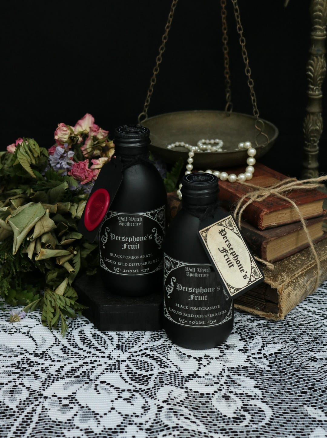 Persephone Goddess Reed Diffuser Refill, Black Pomegranate Scented, Witchy New Home Gift, Gothic ...