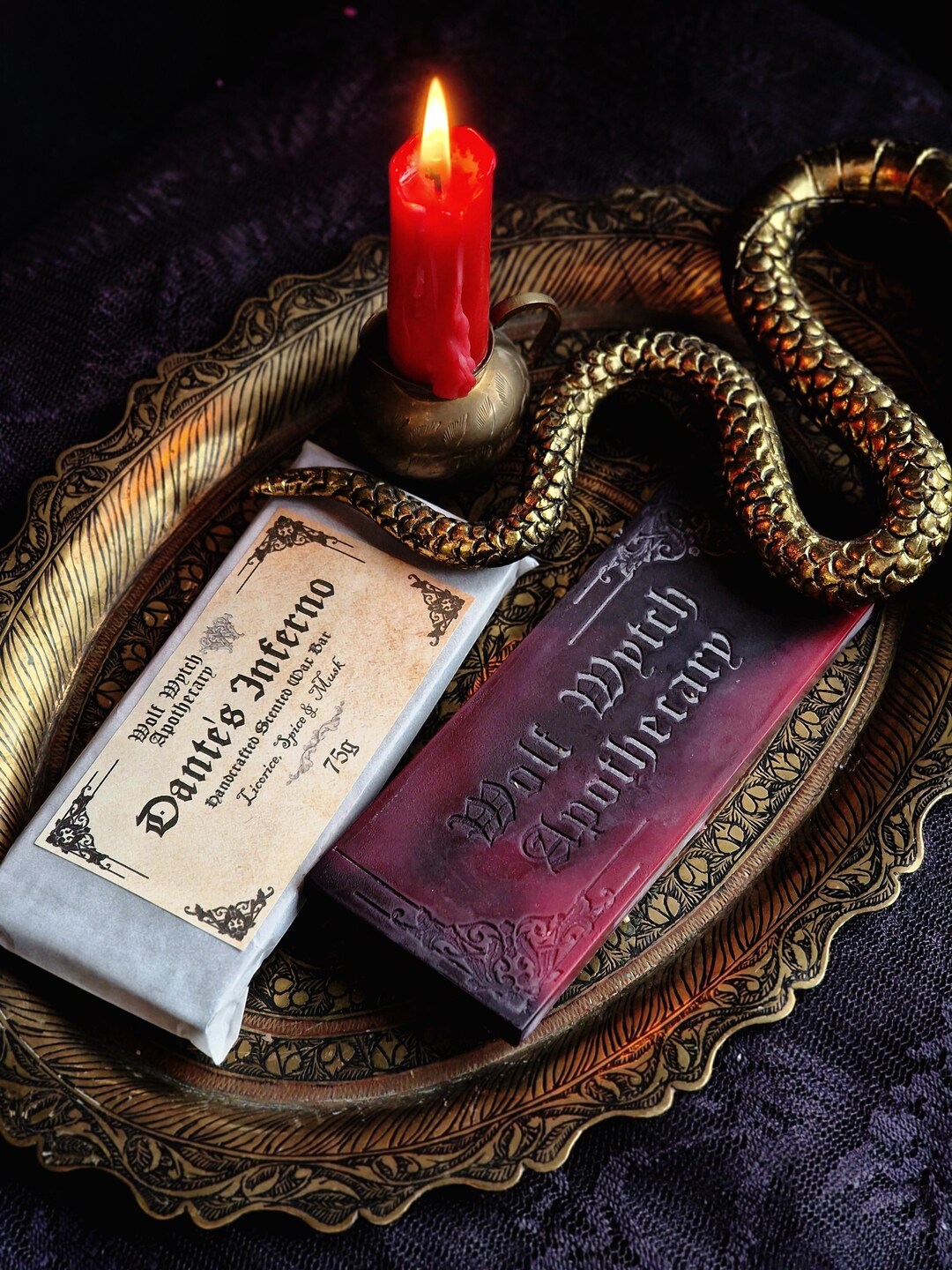 Dante's Inferno Wax Melt Bar, Spiced Musk Scented, Gothic Witchcraft ...