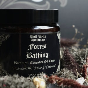Forest Bathing Candle / Woodland Candle, Vegan Candle Gift, Hedge Witch ...