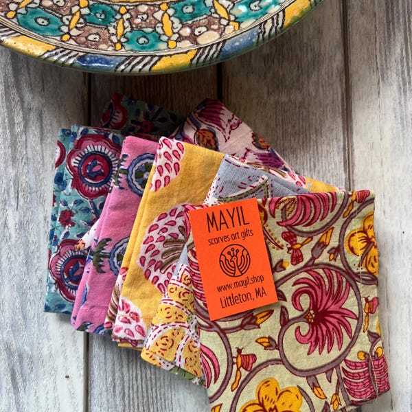 Block Print Napkins - Etsy