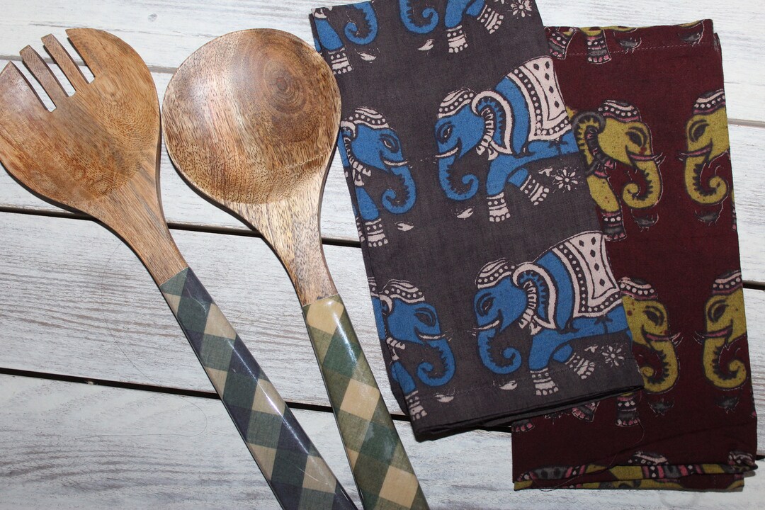 Gift for Cooks Under 15 Indian Elephant Print Cloth Napkins - Etsy